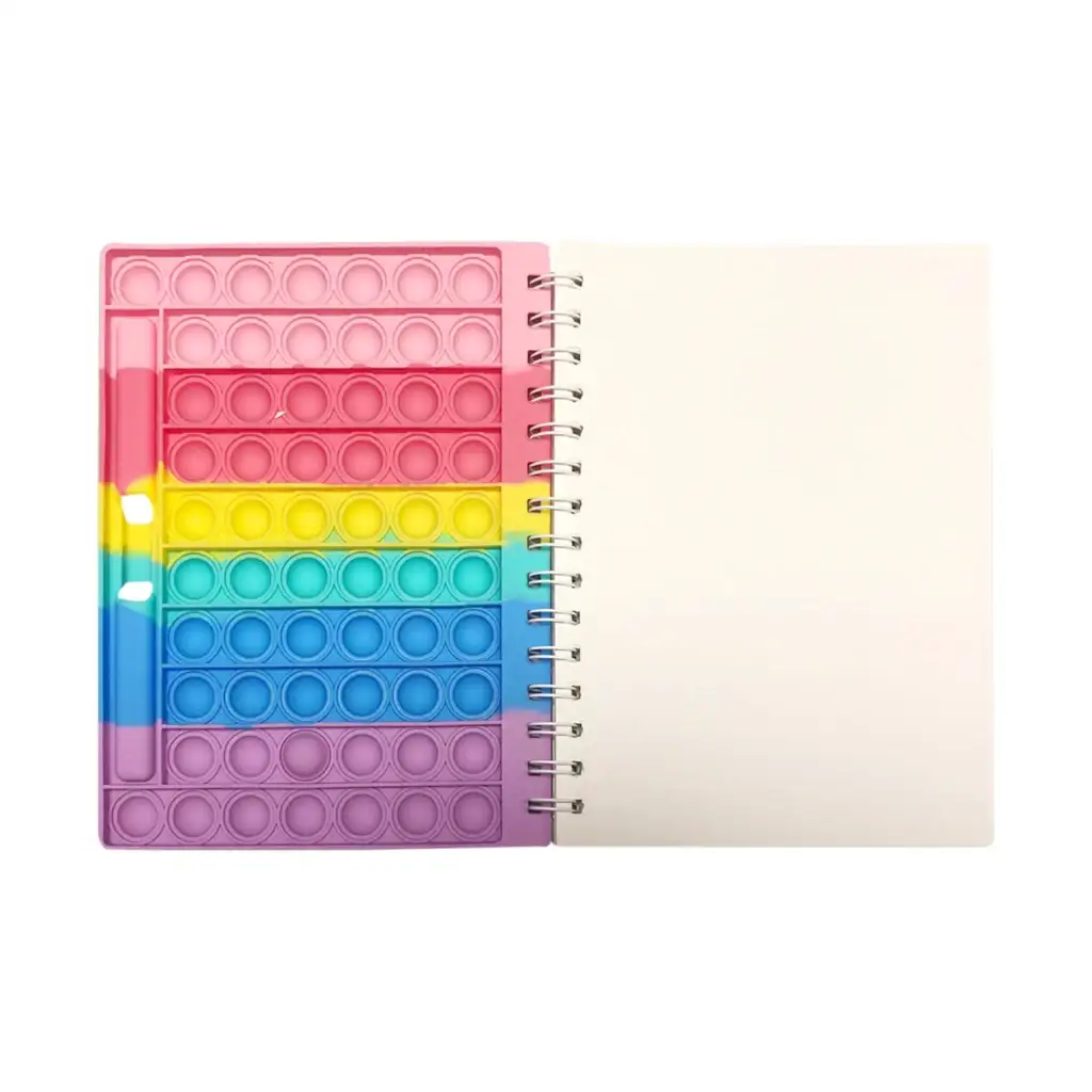 Libreta Con Rulo Multicolor Pop It 20 X 15 Cm Cuaderno Niña — Soria Miguez